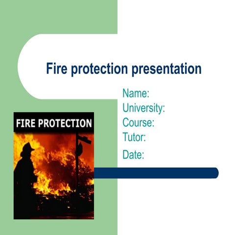 Fire protection presentation | PPT