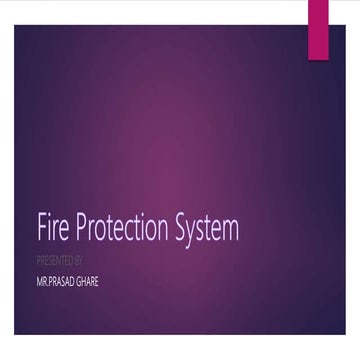 Fire protection system | PPTX