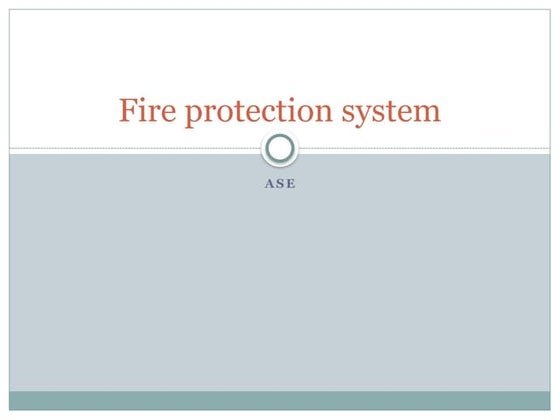 Fire protection in thermal power station | PPT