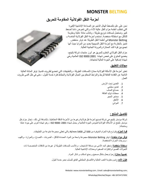 Conveyor Belt Catalog -Monster Belting Industry Co.,ltd | PDF