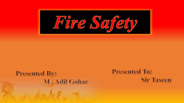 Industrial fire safety | PPTX
