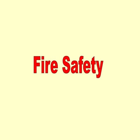 Fire safety basics | PPT
