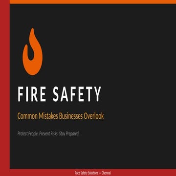 Common Mistakes Businesses Overlook | FIRE SAFETY | PPTX