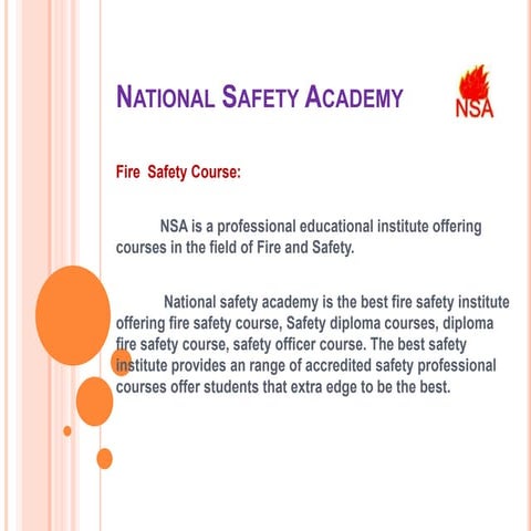 Fire safety course | PPTX