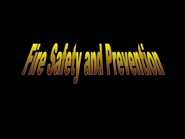 Fire Safety Awareness | PPTX