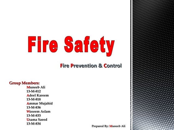 Fire safety basics | PPT