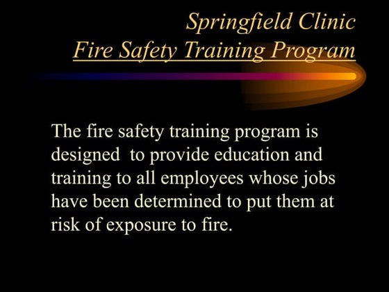 Fire safety Training / Guidelines presentation | PPTX | First Aid ...
