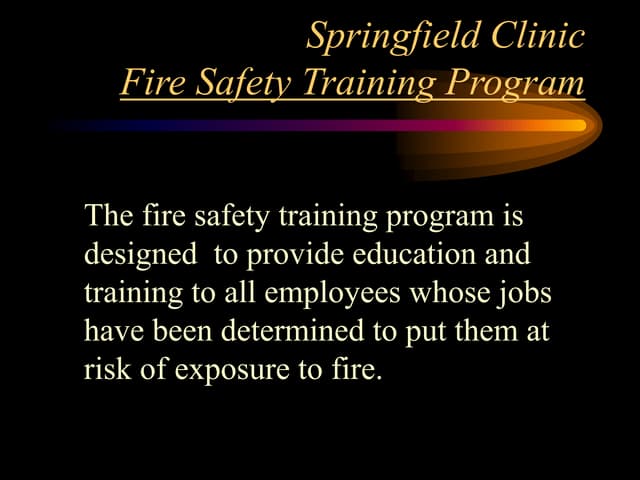 Fire safety Training / Guidelines presentation | PPTX | First Aid ...