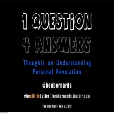 Fireside 1 question, 4 answers | PPT