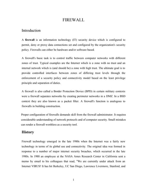 Firewall ppt | PPTX | Computer Networking | Computing