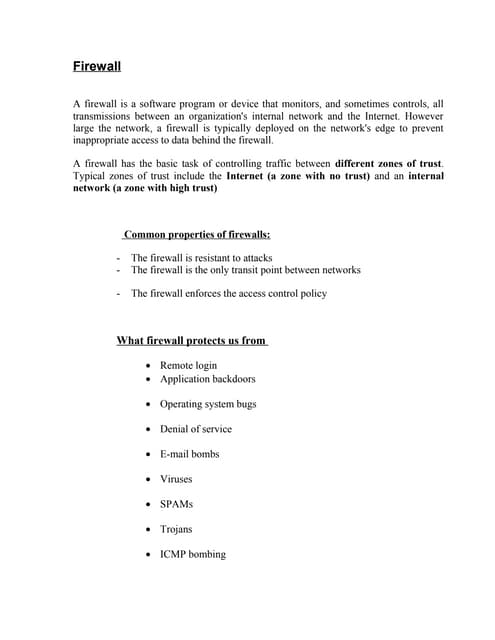 Firewalls And Packet Filters Ppt