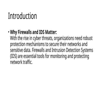 firewall and IDS in information security | PPTX
