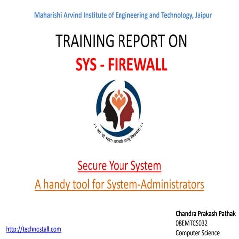 Firewall in Perl by Chankey Pathak | PPTX | Operating Systems | Computer Software and Applications