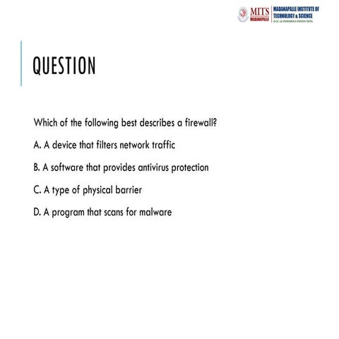 Firewall_MCQ Computer_Virus_MCQ for Cybersecurity Accenture | PPTX