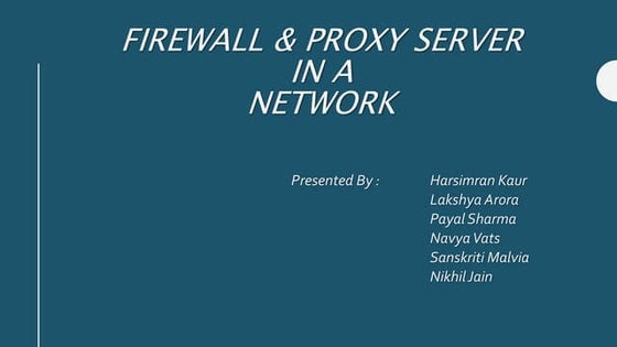 Web application & proxy server | PDF