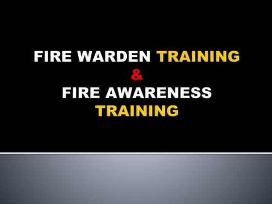 Fire Marshal Training | PDF
