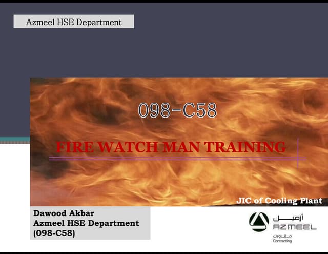 Fire watch man training | PDF