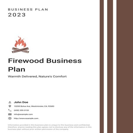 firewood business plan example | upmetrics | PDF