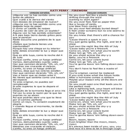 Firework Katy Perry | PDF