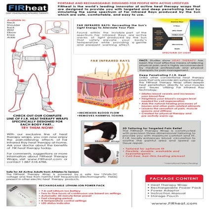 FIRHeat Rechargeable - Far Infrared Ray Heat Therapy Products | PDF ...