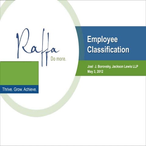 2012-05-30 Employee Classification | PPTX
