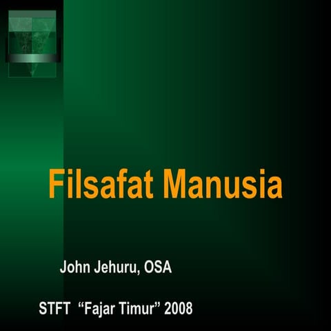 Firman Filsafat Manusia | PPT