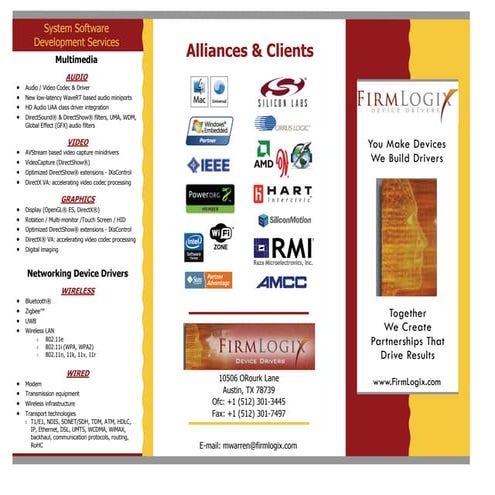 FirmLogix DEVICE DRIVERS Corporate Brochure | PDF