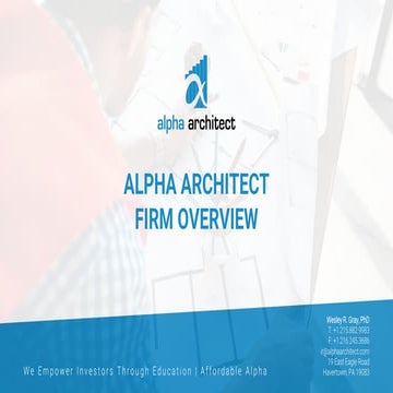 Alpha_Architect_Firm_Overview_profileview | PDF