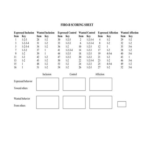 Firo b scoring_sheet | DOC