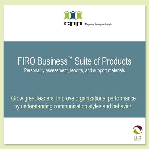 FIRO Business Assessment Suite | PDF