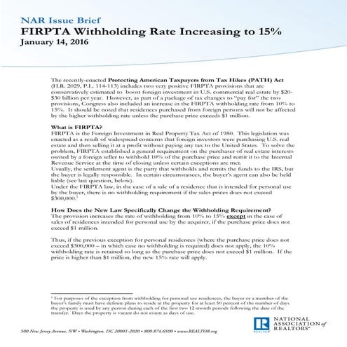 What You Need To Know About FIRPTA, the Foreign Investment in Real ...