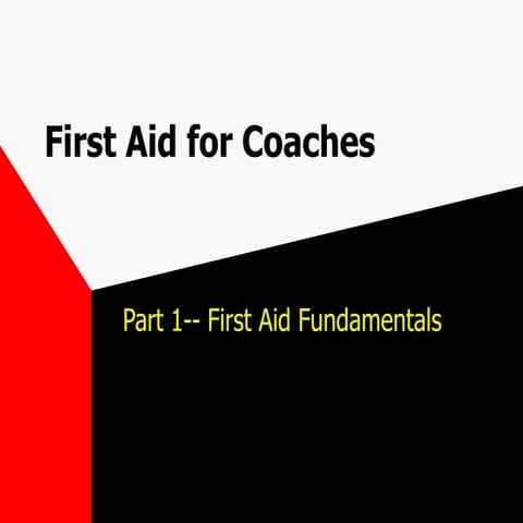 First Aid Fundamentals | PPT