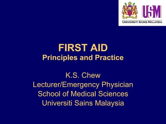 Principles of first aid | PPTX