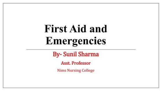 Basic first aid | PPT