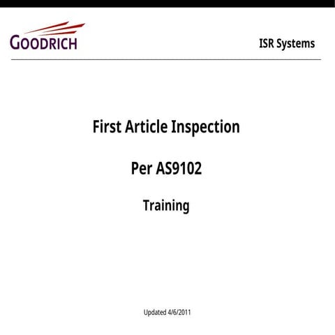 First-Article-Inspection-FAI-AS9102-Presentation.ppt