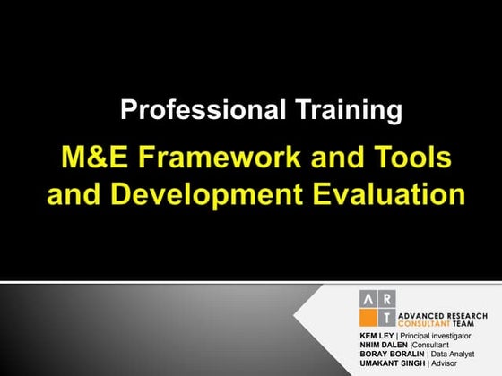 Monitoring And Evaluation Presentation | PPTX