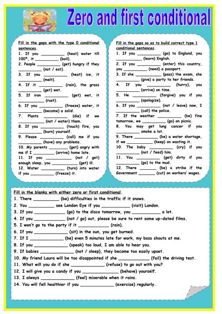 First and second conditionals.pdf resuelto | PDF
