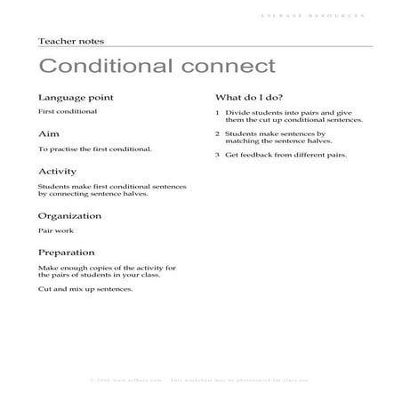 First conditional game | PDF