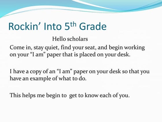 First Day Powerpoint Expectations | PPT