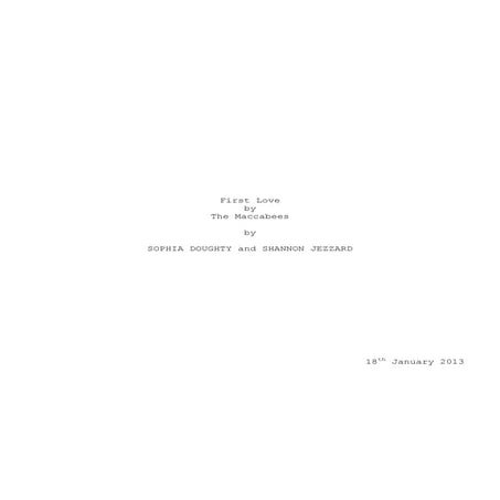 First Love Script | DOCX