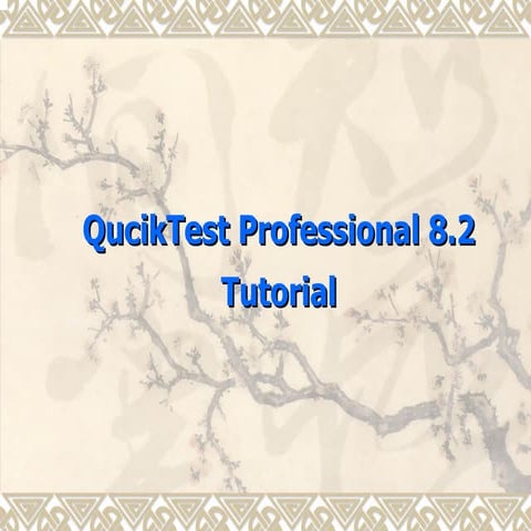 First Qtp Tutorial Ppt