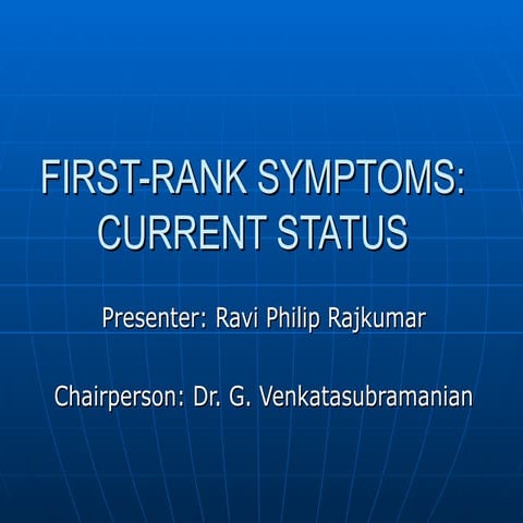 Schenider first rank symptoms | PPTX