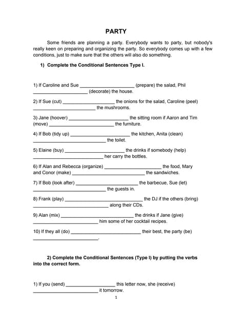 First and second conditionals.pdf resuelto | PDF