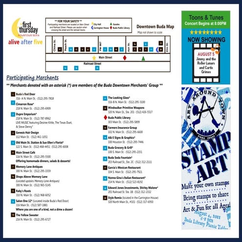 Buda, Texas First Thursday Event Guide | PDF | Food & Drink