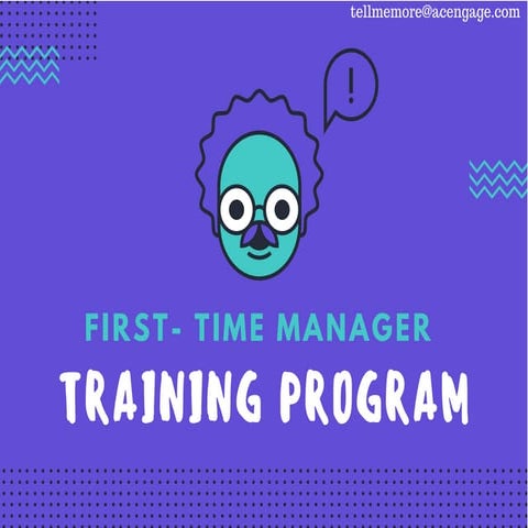 First Time Manager Training Program | PDF