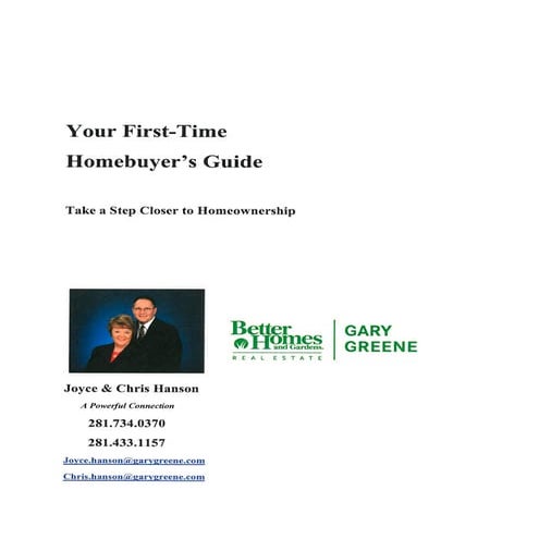 First-Time Homebuyer's Guide | PDF