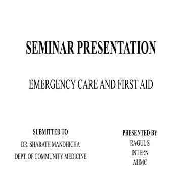 Emergency care and First aid: Mastering First Aid Skills for Emergency ...