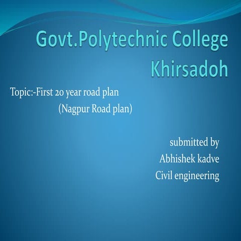 Classification of Roads and Road patterns | PPTX