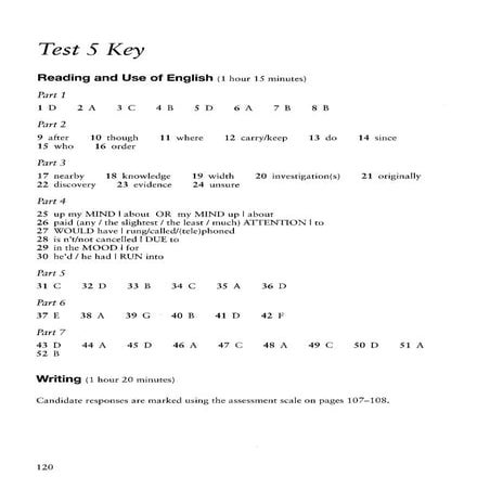 First 2 key and audio script test 5 | PDF