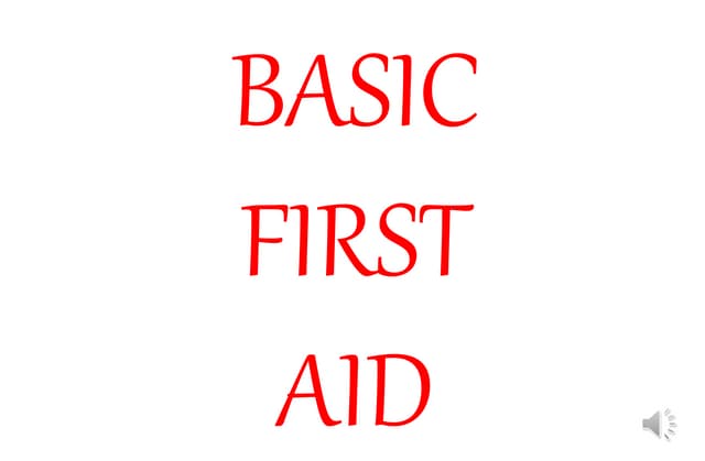 Basic first aid | PPT